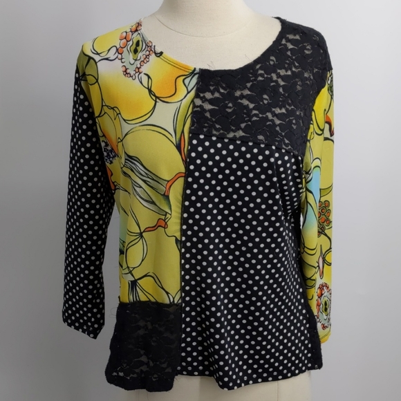 Jessica Max | Tops | Jessica Max Knit Patchwork Topsz Xl | Poshmark